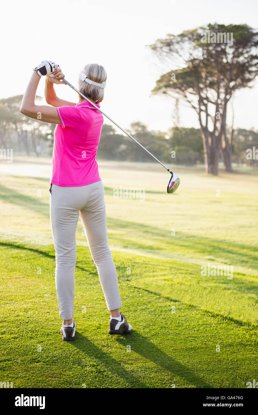 Female golfer rear view hi-res stock photography and images - Alamy