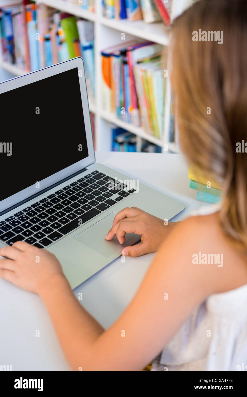 Modern girl using laptop hi-res stock photography and images - Alamy