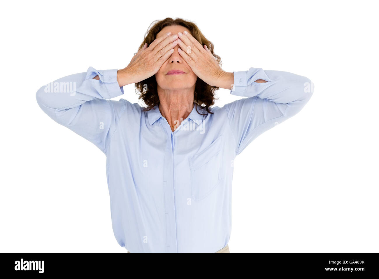 Hands covering eyes hi-res stock photography and images - Alamy