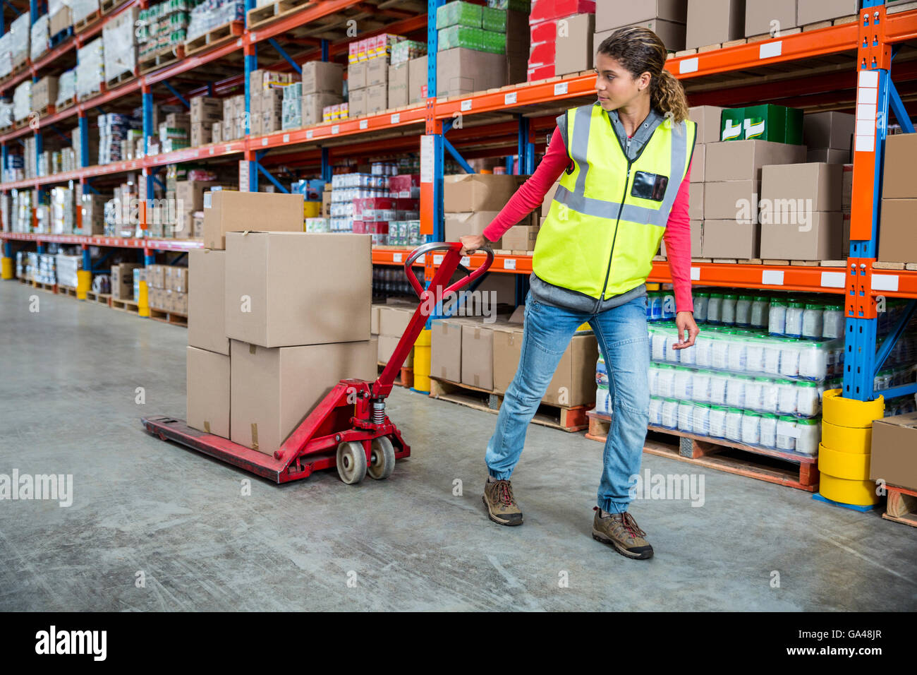 Pushing trolley hi-res stock photography and images - Alamy