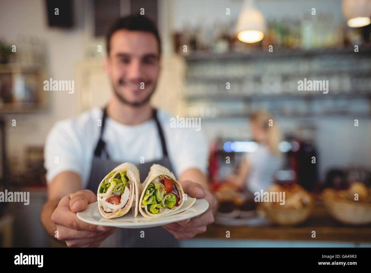 Waiter server working employee worker staff serving hi-res stock ...