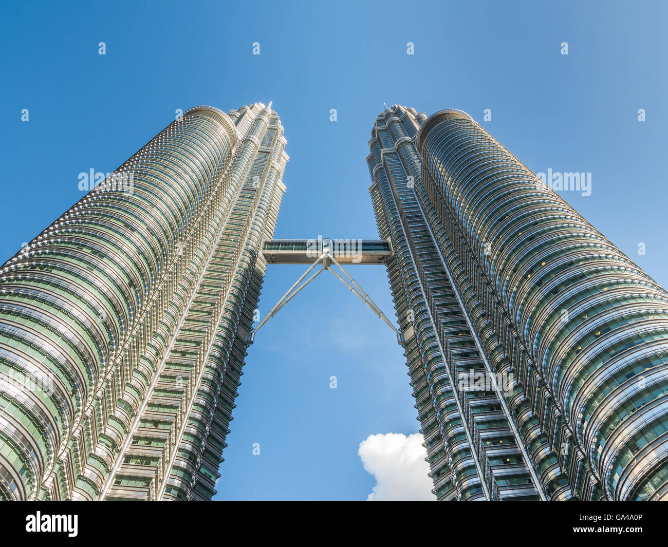 KUALA LUMPUR, MALAYSIA - FEB 29: Petronas Twin Towers the famous ...