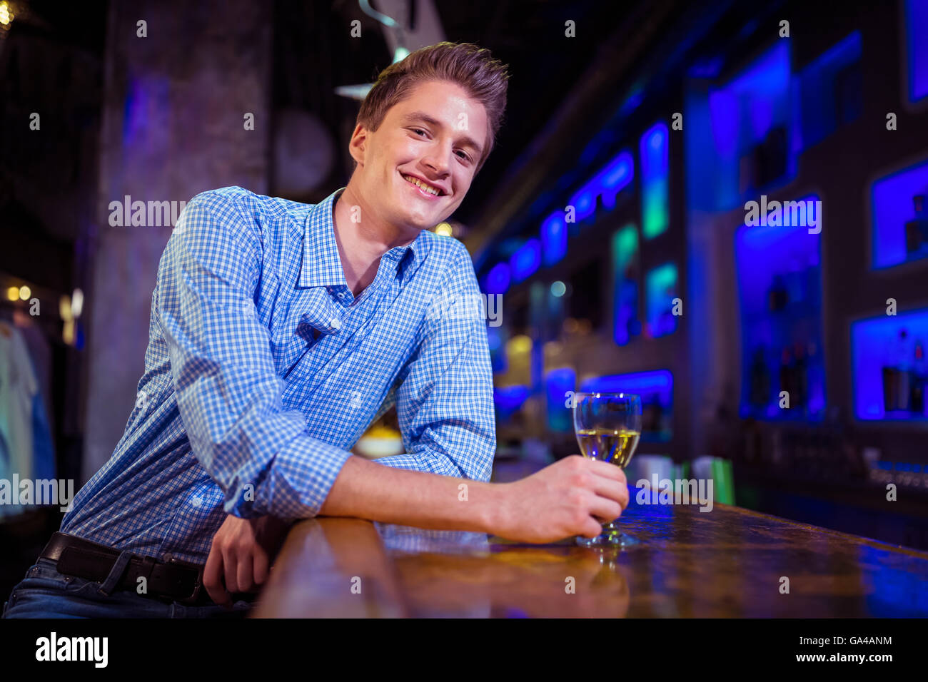 Portrait drunk man bar counter hi-res stock photography and images - Alamy