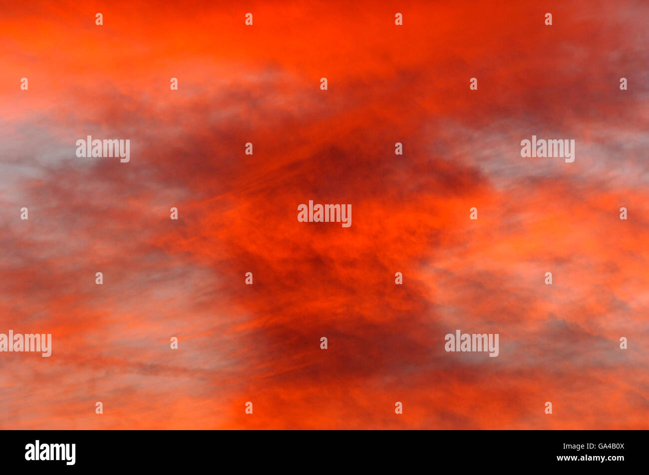 Dramatic blood red sky and cloud formations Stock Photo - Alamy