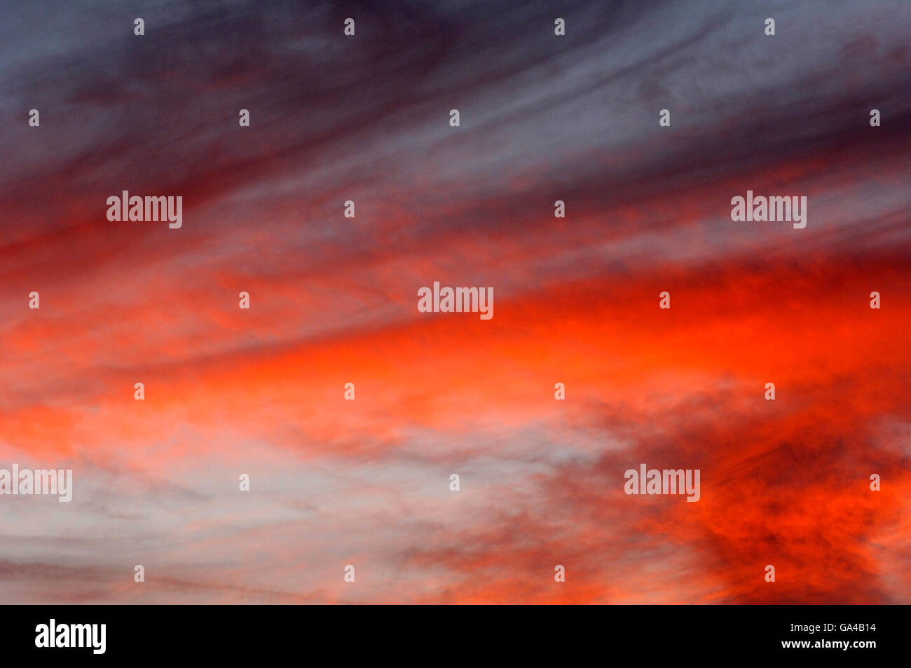 Dramatic blood red sky and cloud formations Stock Photo - Alamy