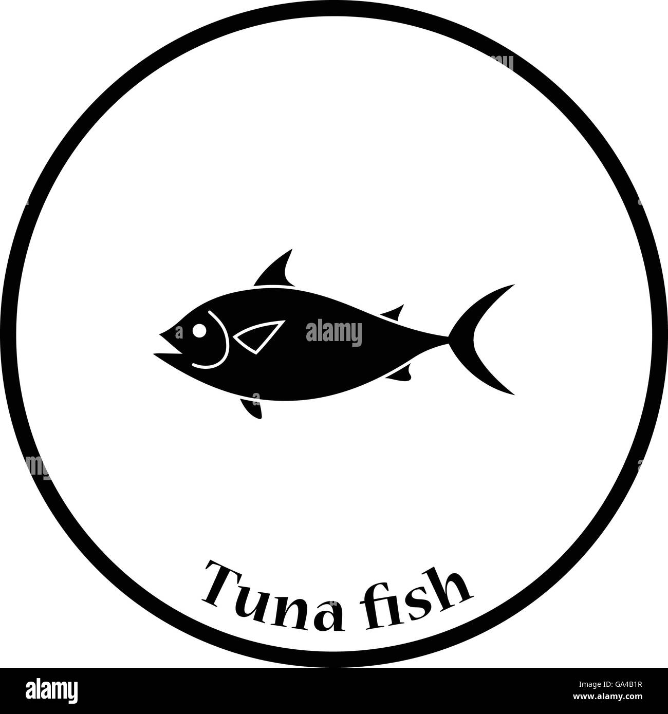 Fish icon. Thin circle design. Vector illustration Stock Vector Image ...