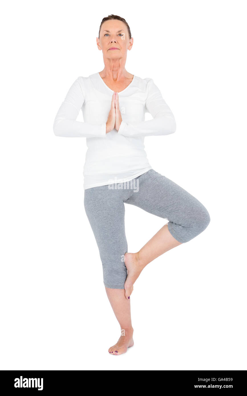 Mature woman one leg hi-res stock photography and images - Alamy