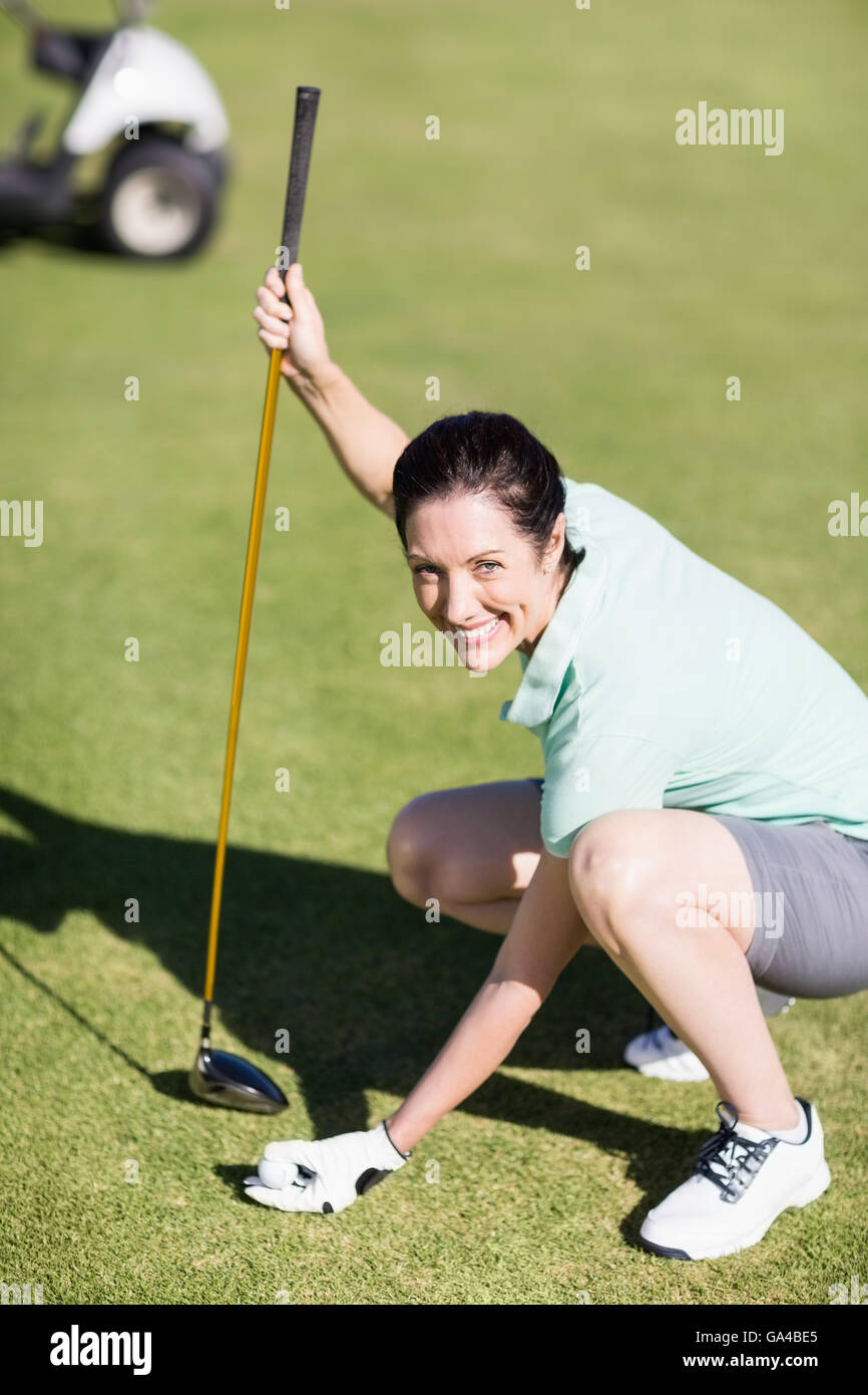 Sport golf crouching hi-res stock photography and images - Alamy