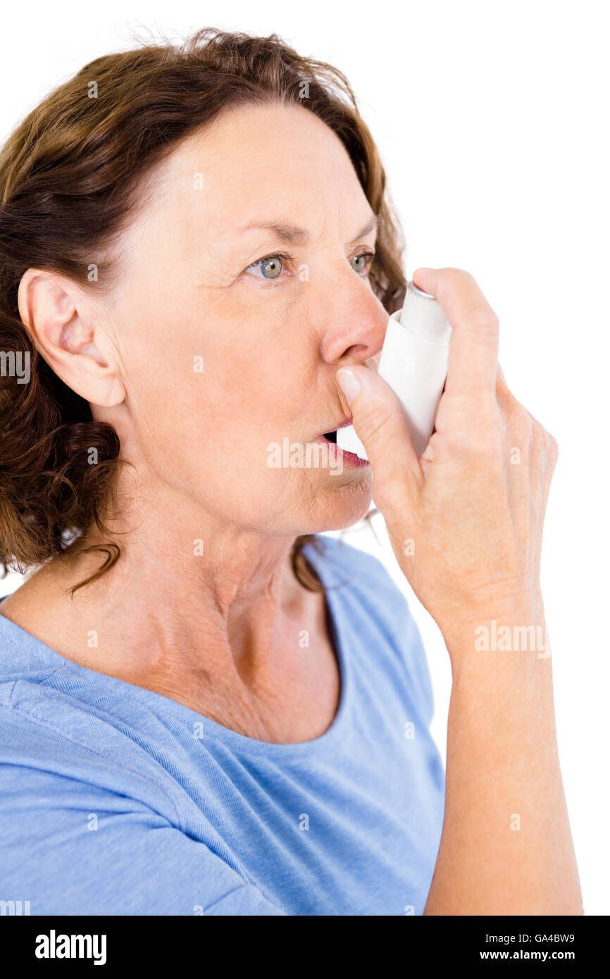 Mature Woman Inhaler High Resolution Stock Photography and Images - Alamy