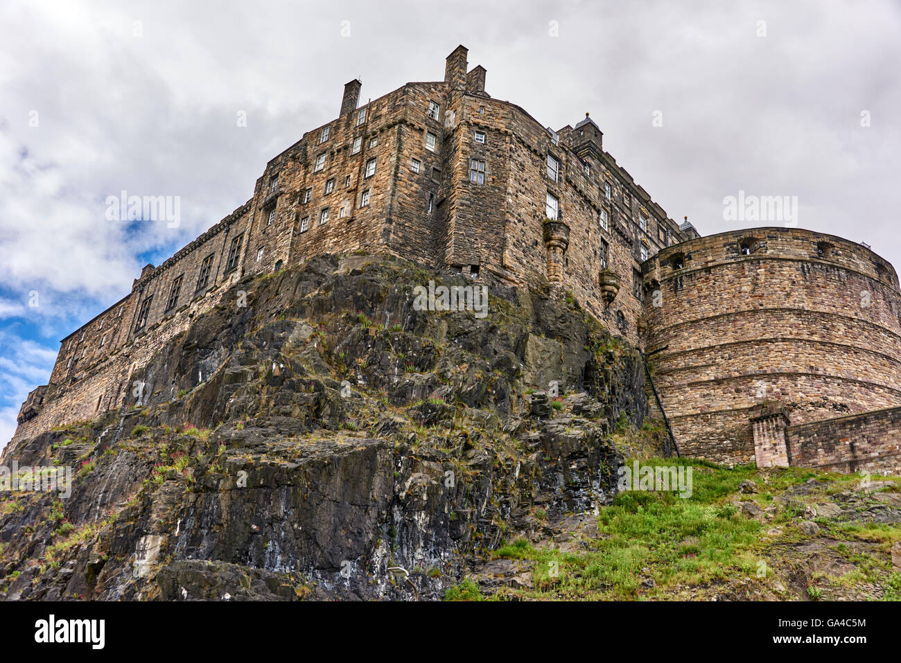 Edinburgh Castle is a historic fortress, which dominates the skyline of ...