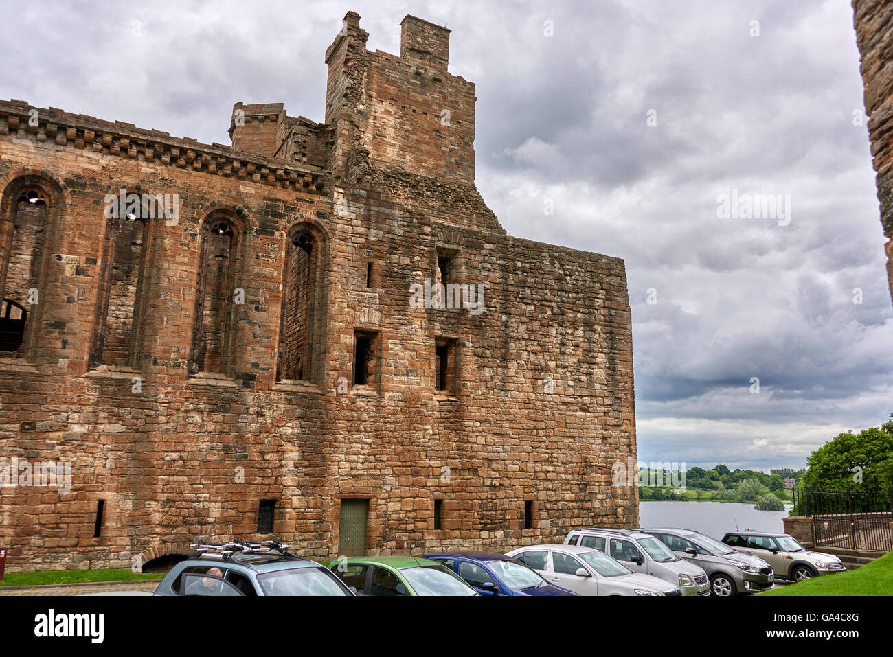 The ruins of Linlithgow Palace are situated in the town of Linlithgow ...