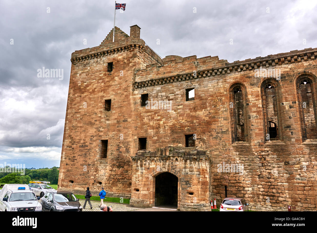 The ruins of Linlithgow Palace are situated in the town of Linlithgow ...