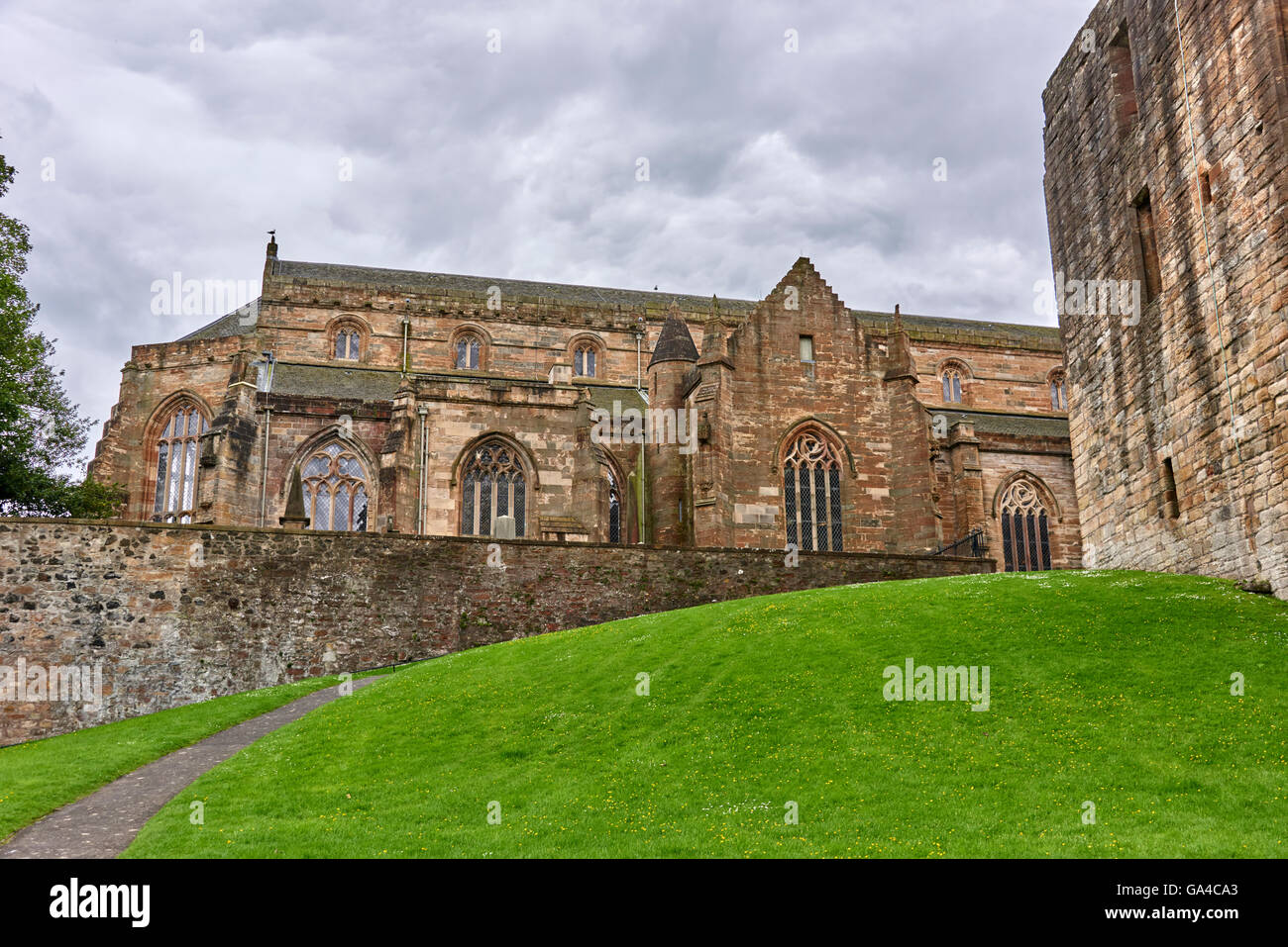 The ruins of Linlithgow Palace are situated in the town of Linlithgow ...