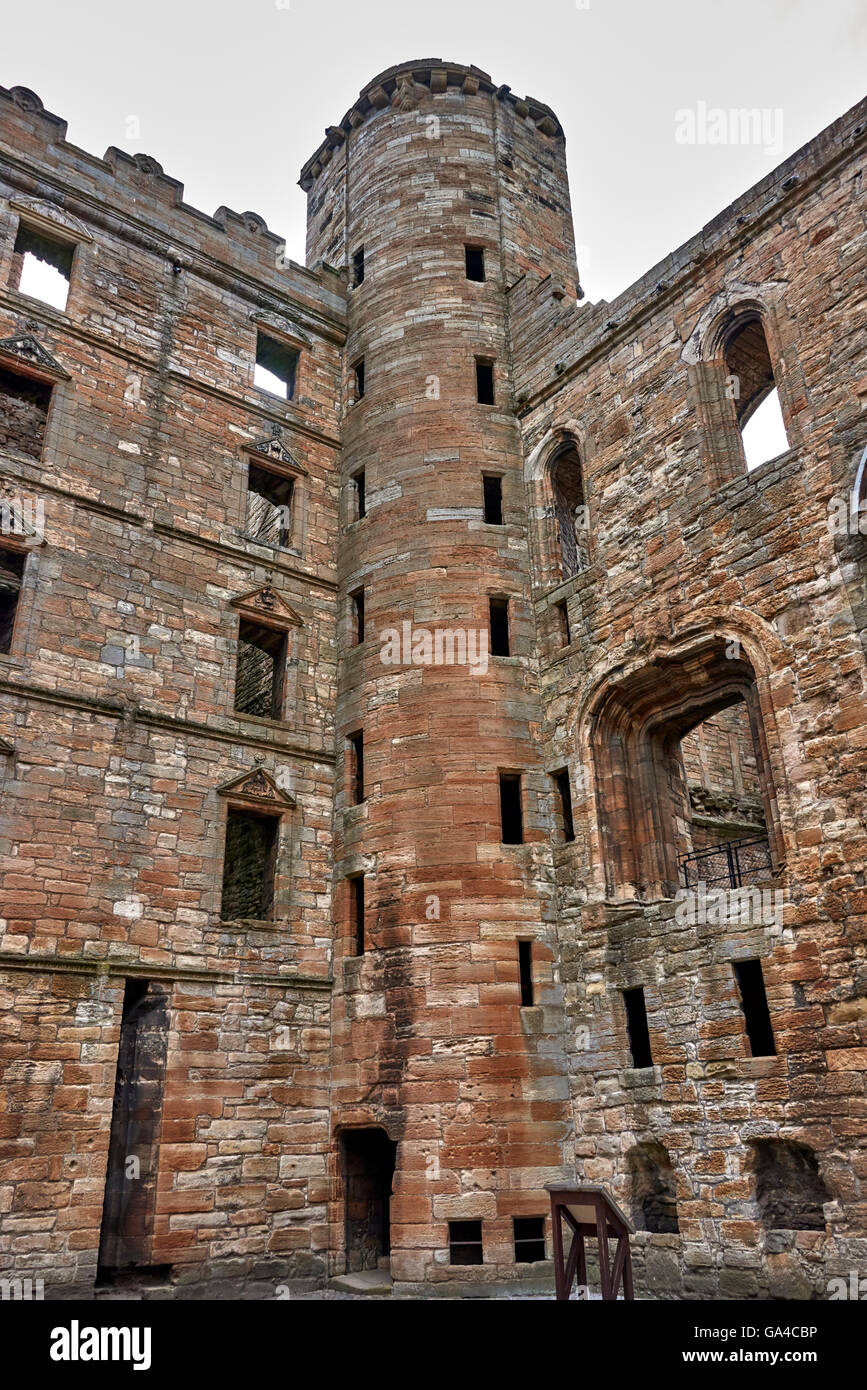 The ruins of Linlithgow Palace are situated in the town of Linlithgow ...