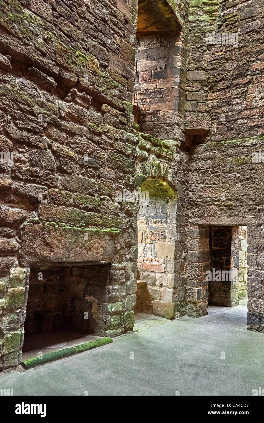 The ruins of Linlithgow Palace are situated in the town of Linlithgow ...