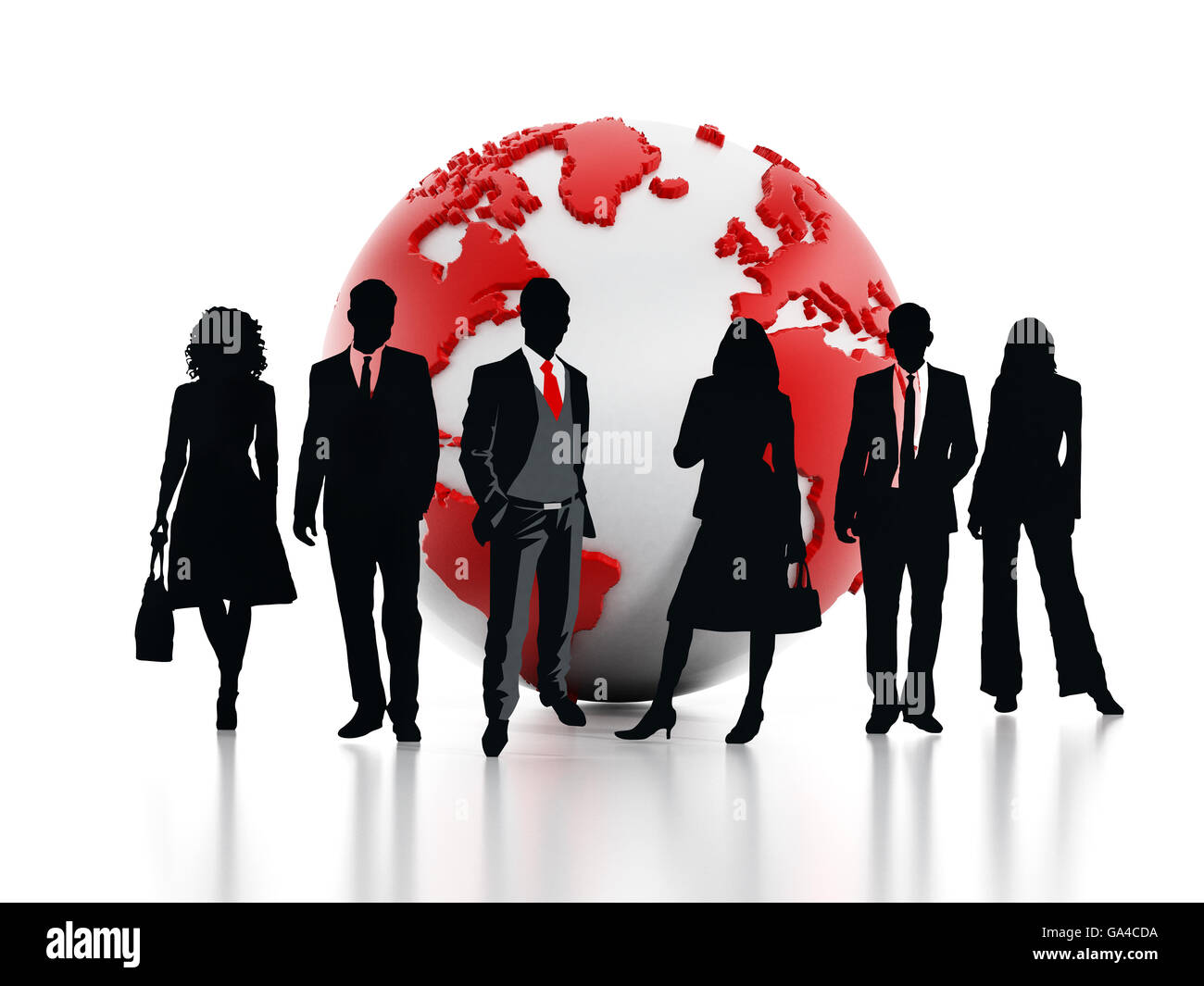Business people standing global earth hi-res stock photography and ...