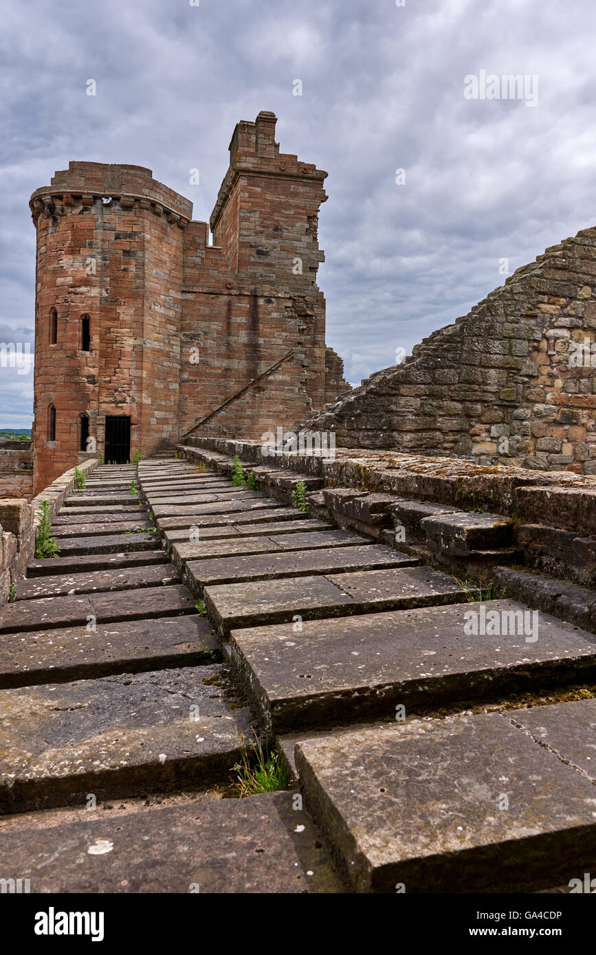 The ruins of Linlithgow Palace are situated in the town of Linlithgow ...
