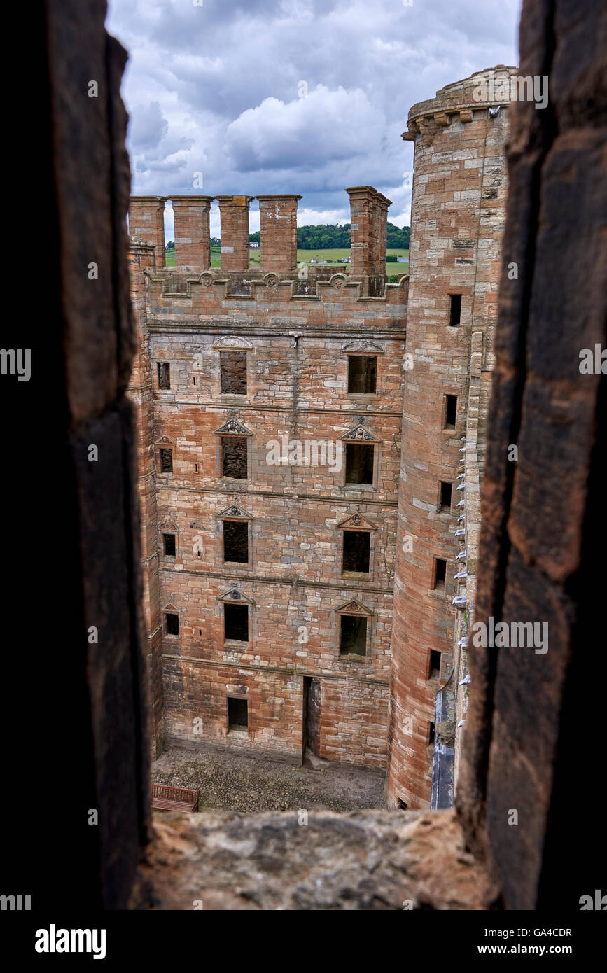 The ruins of Linlithgow Palace are situated in the town of Linlithgow ...