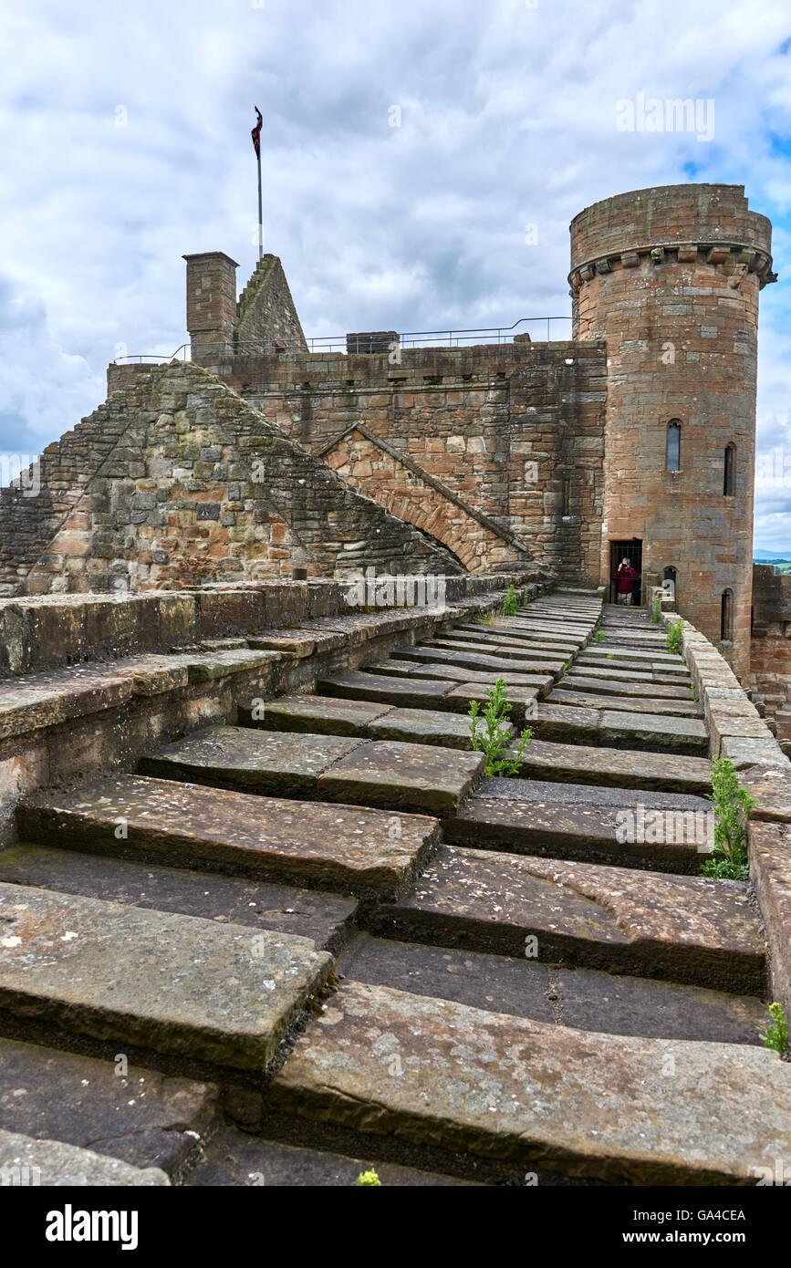 The ruins of Linlithgow Palace are situated in the town of Linlithgow ...