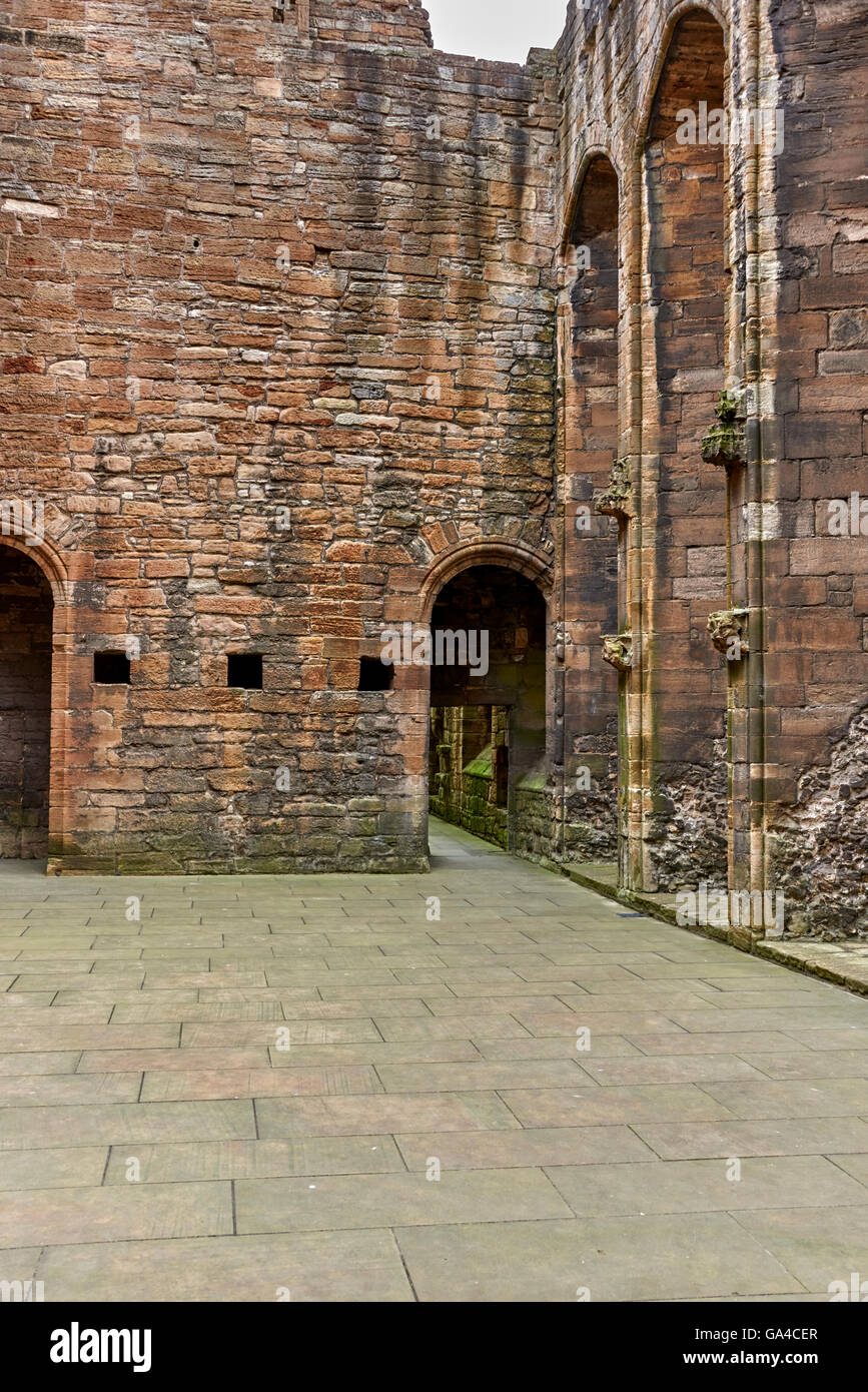 The ruins of Linlithgow Palace are situated in the town of Linlithgow ...