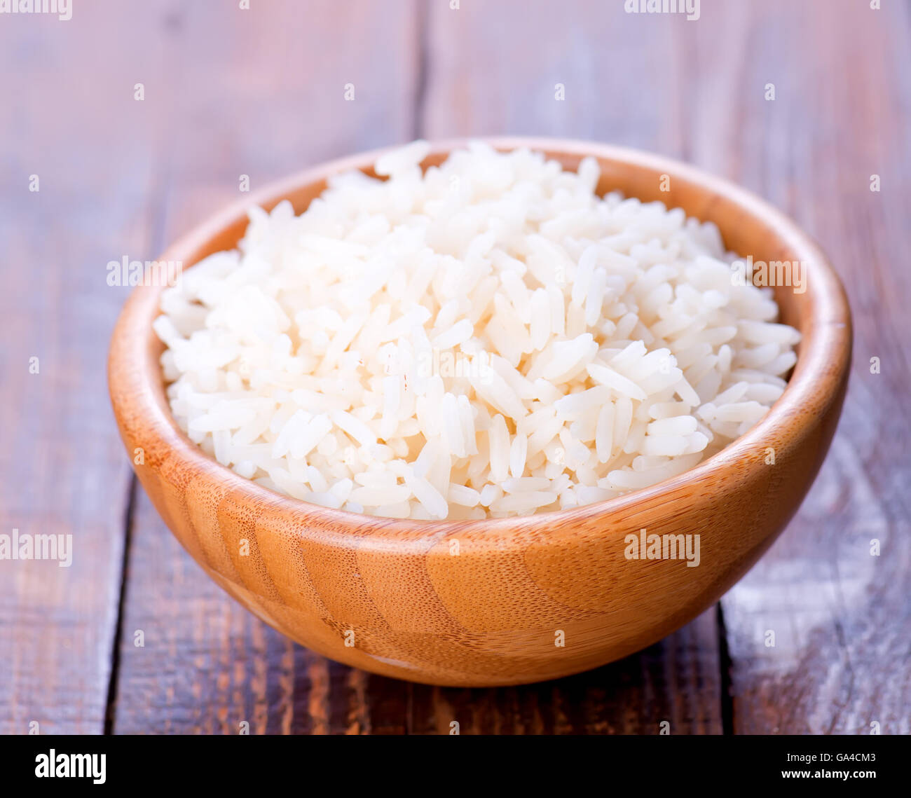 boiled rice in bowl and on a table Stock Photo - Alamy