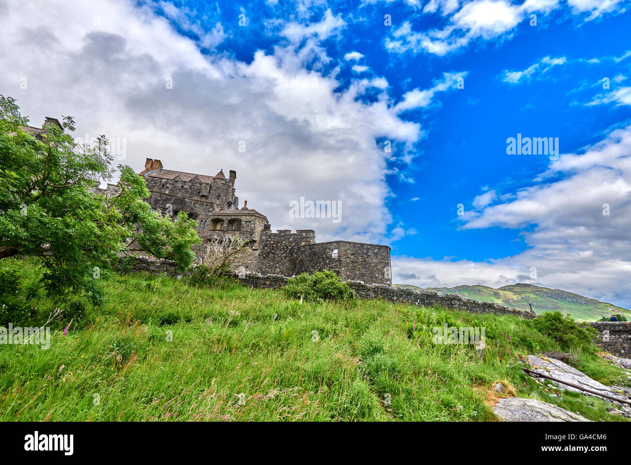Eilean Donan Castle sits on the Eilean Donan a small tidal island where ...