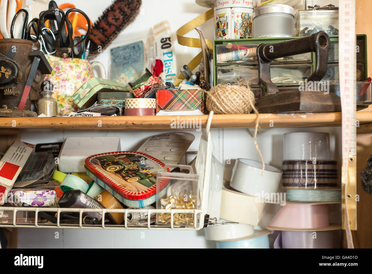 Tailoring equipment including scissors and weight and supplies ...
