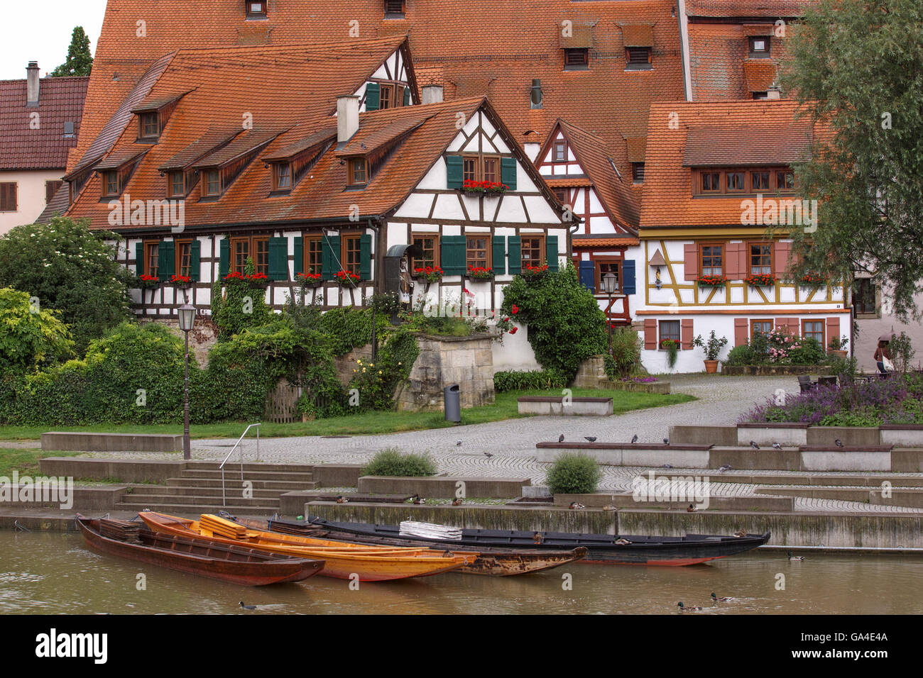 Old German homes in Rottenburg Stock Photo - Alamy