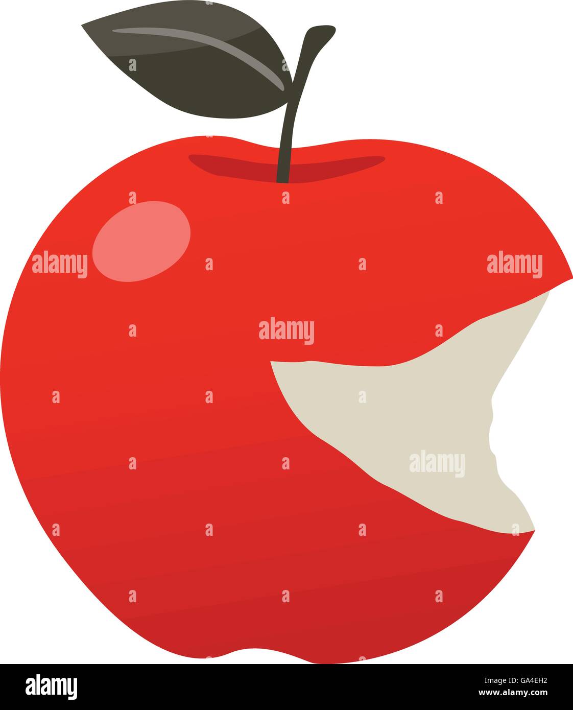 Red Delicious Apple Bitten Smiley Stock Vector Image & Art - Alamy