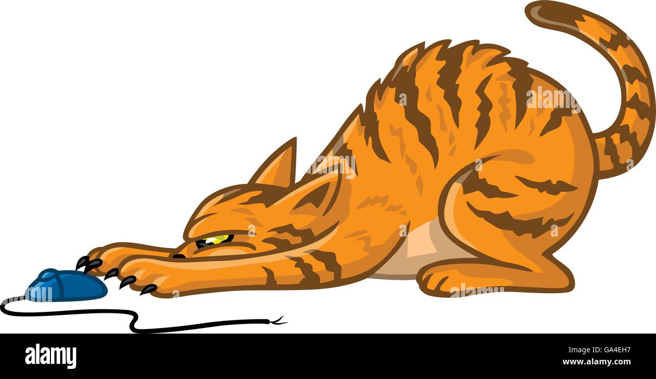 Cartoon Cat Chasing Mouse