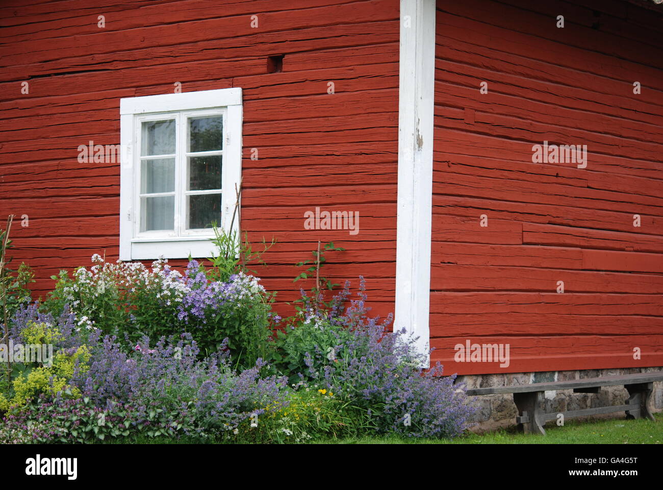 Typical swedish red house hi-res stock photography and images - Alamy