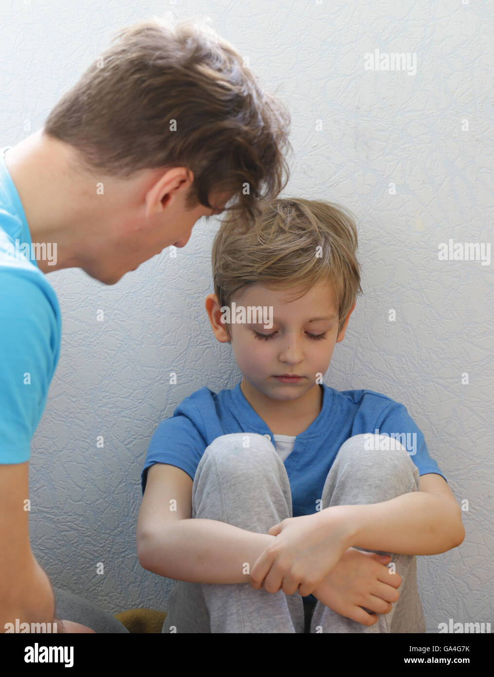 father and son swear, scream and quarrel Stock Photo - Alamy
