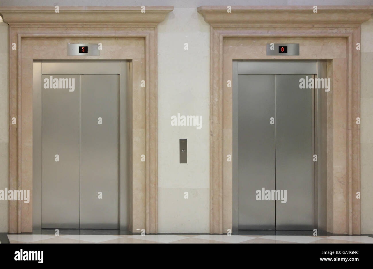 Elevator button close up open door hi-res stock photography and images ...