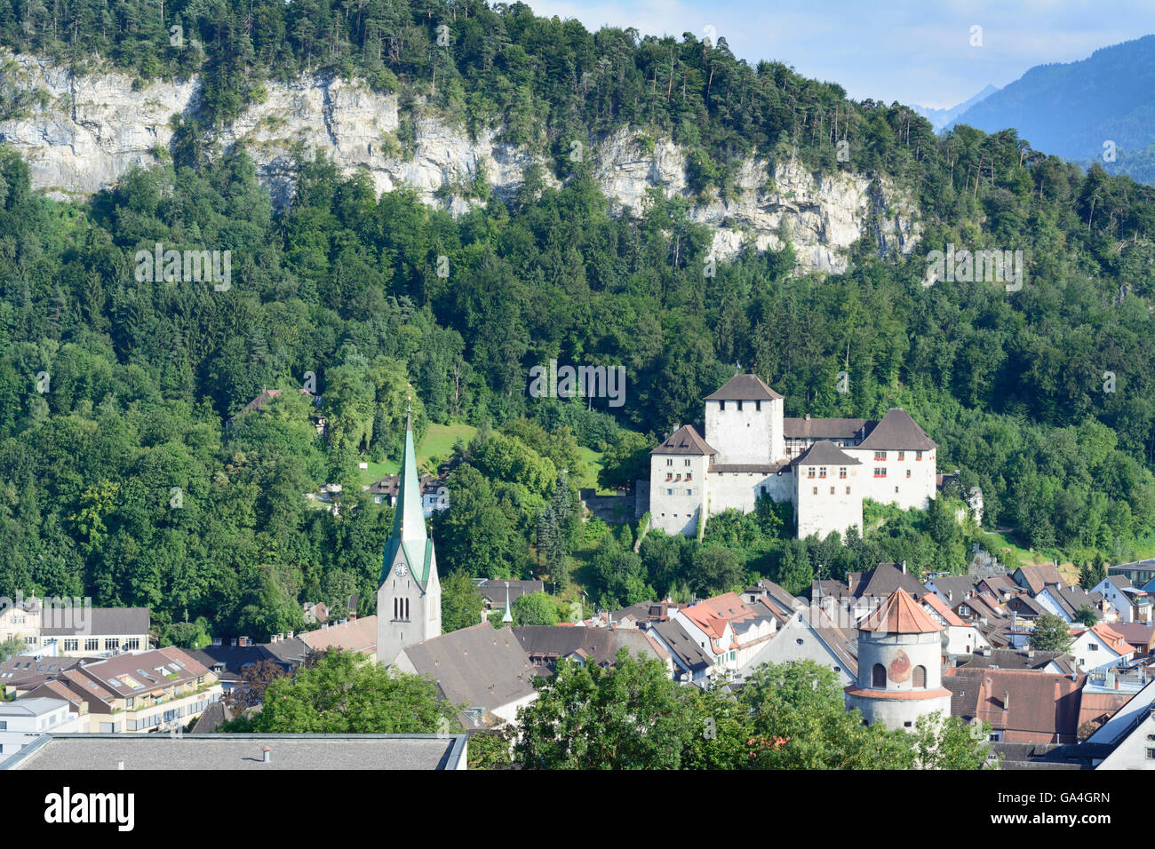 Feldkirch Old Town, Schattenburg Castle Austria Vorarlberg Stock Photo ...