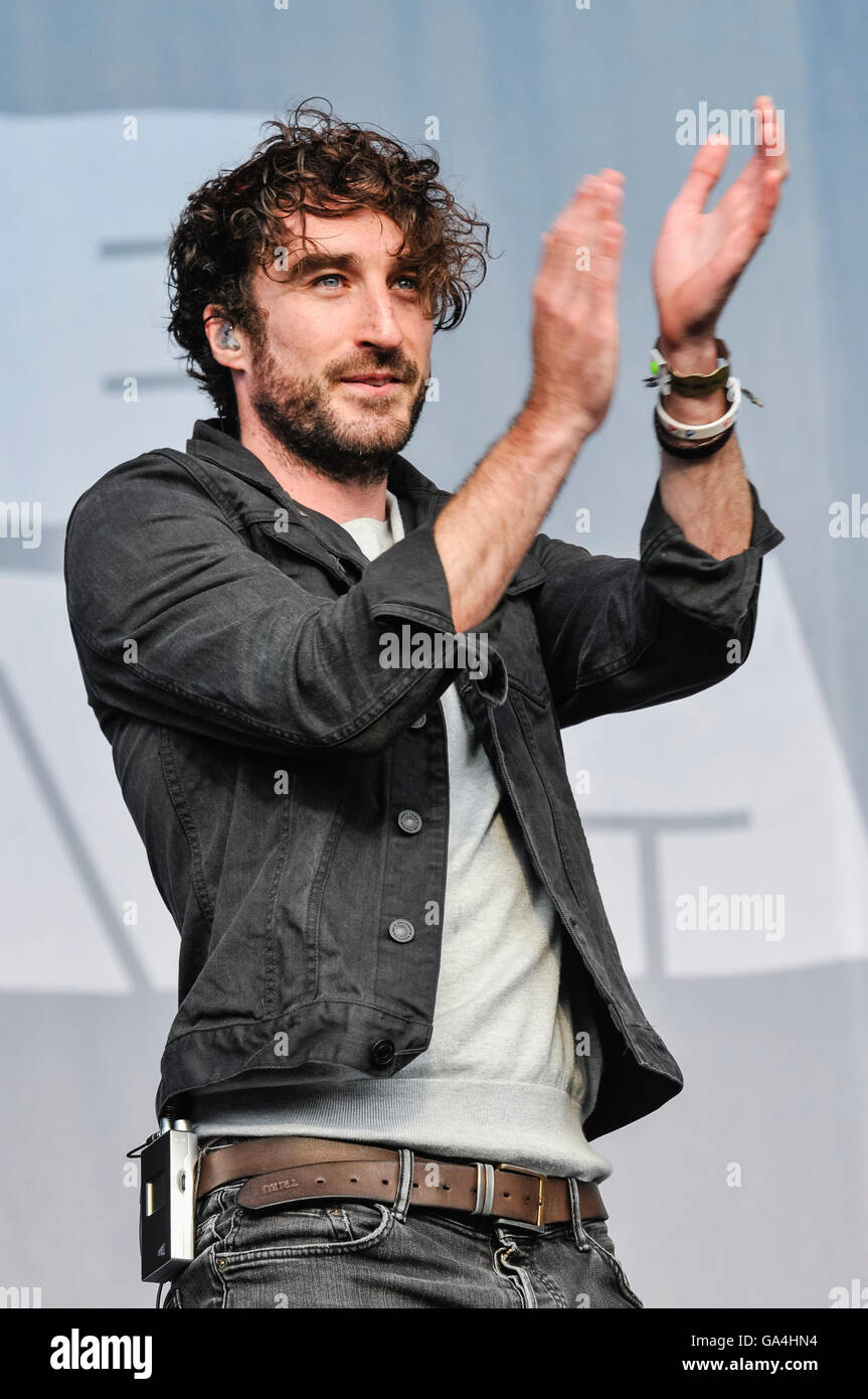 BELFAST, NORTHERN IRELAND. 28 JUN 2016 - Lead singer Danny O'Reilly ...