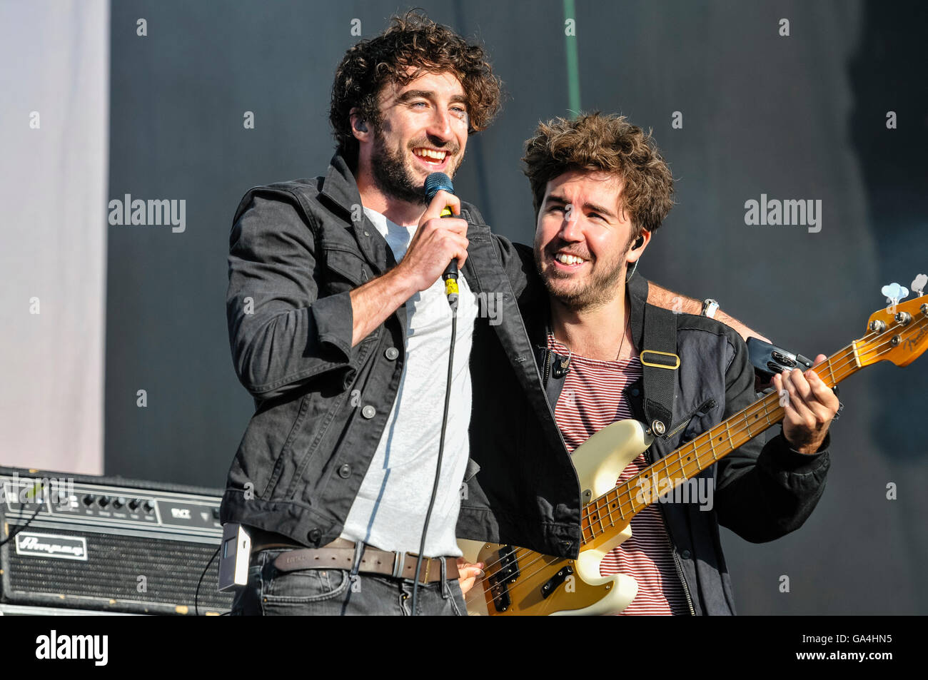 BELFAST, NORTHERN IRELAND. 28 JUN 2016 - Lead singer Danny O'Reilly ...