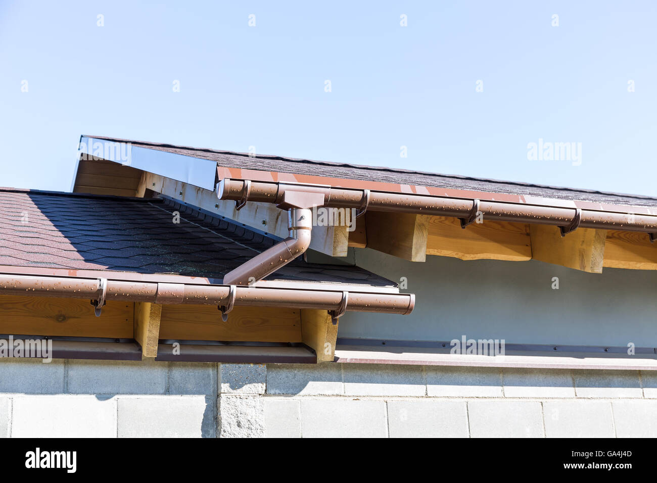 Plastic roof gutter hi-res stock photography and images - Alamy