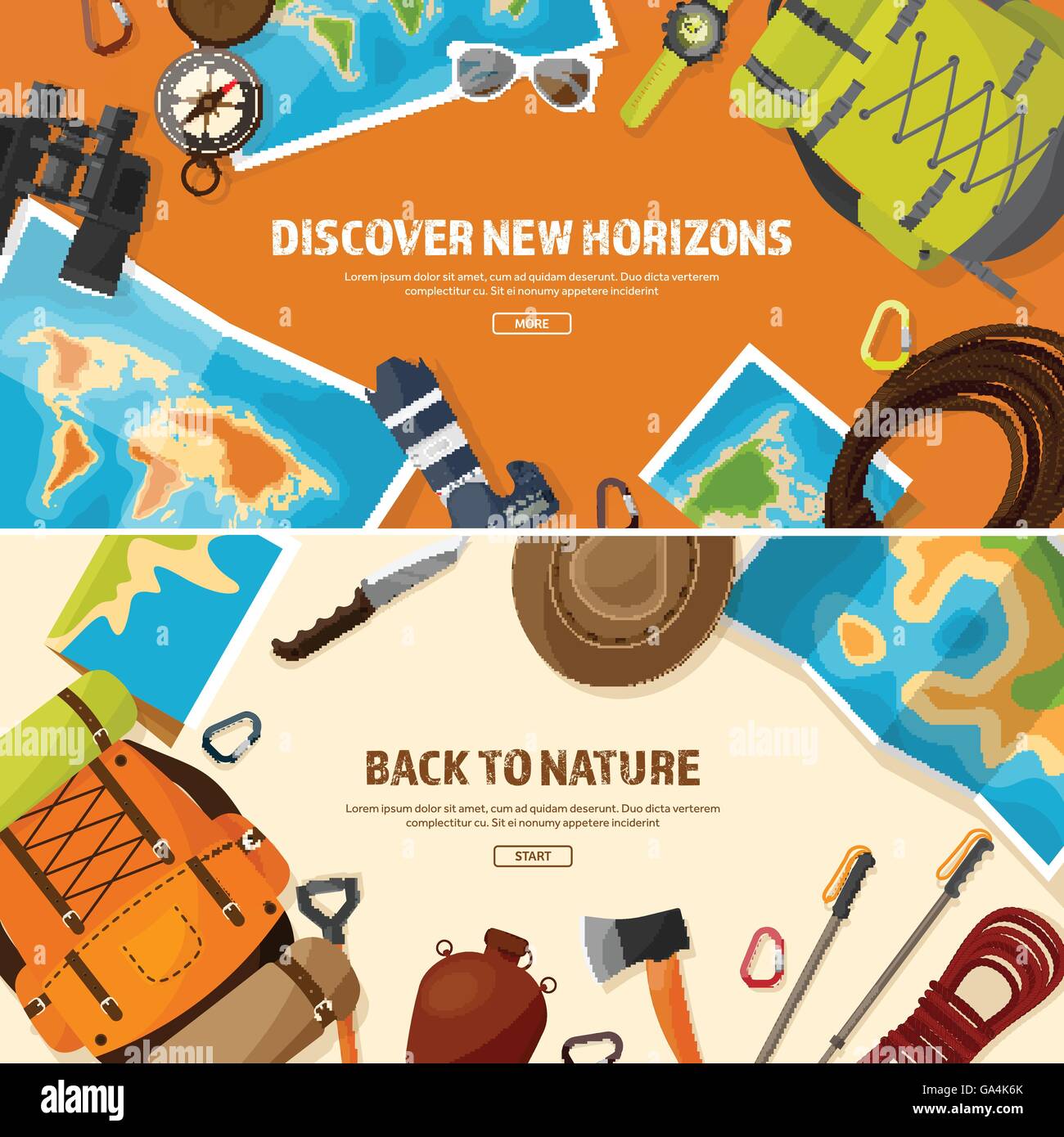 Trail walking holidays Stock Vector Images - Alamy