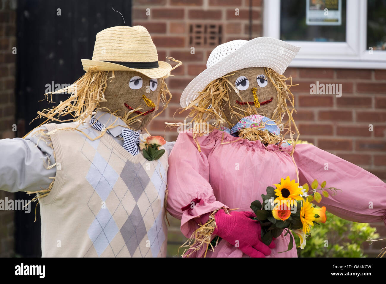 Scarecrow on display at local village festival Stock Photo - Alamy