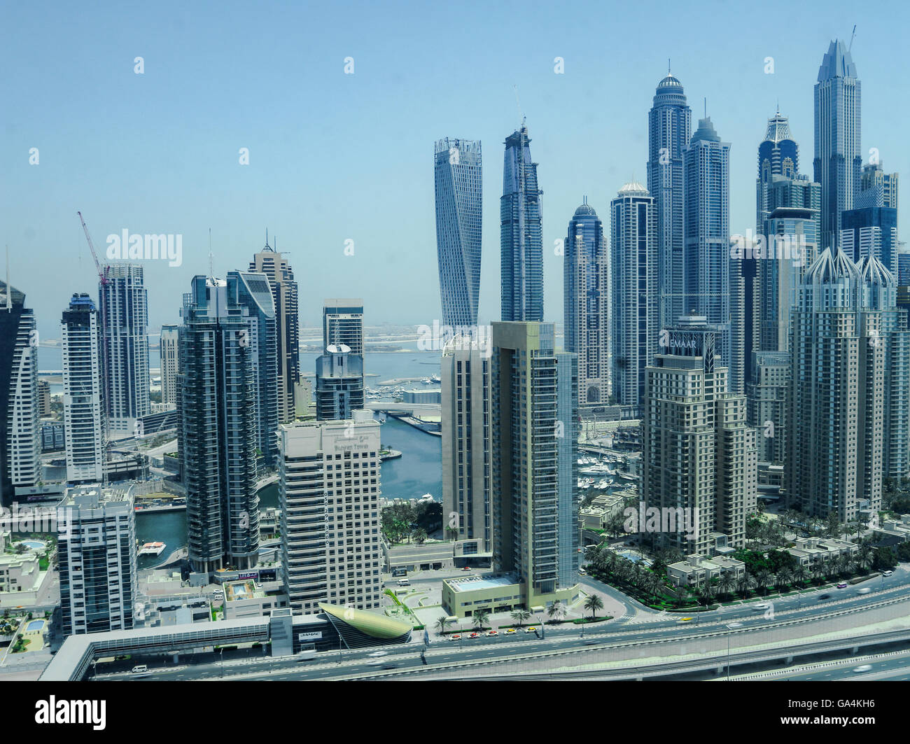 Day-time view of the Dubai Marina Stock Photo - Alamy