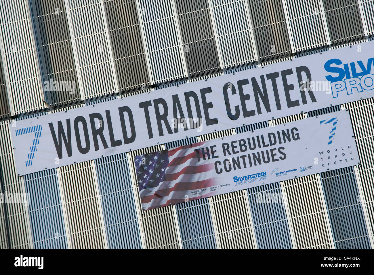 6 September 2005 - New York City, NY - Giant World Trade Center sign on ...