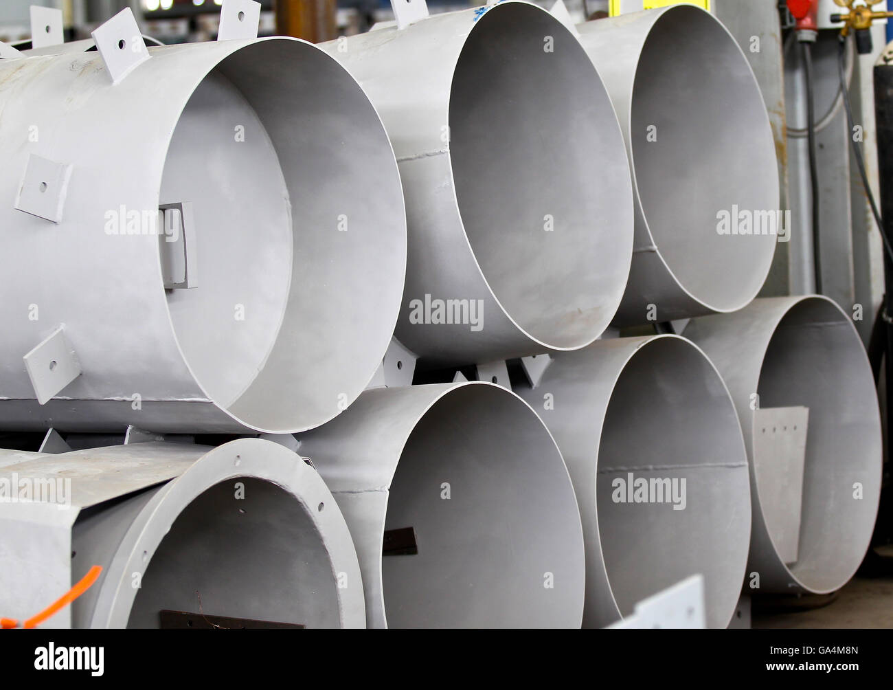 Steel structures of large diameter steel pipes Stock Photo - Alamy