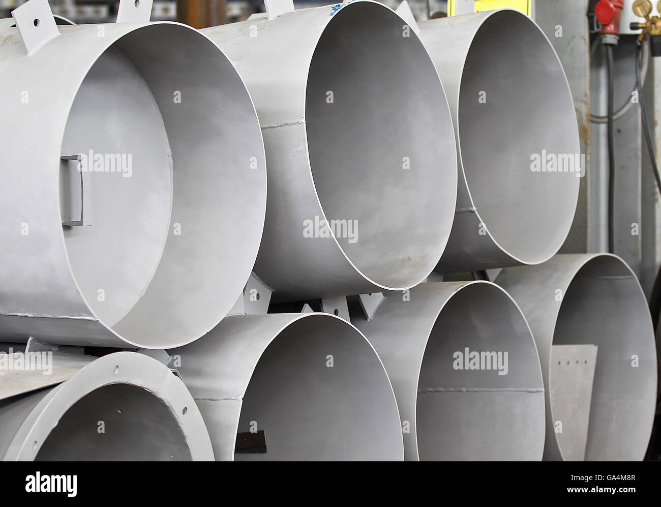 Steel structures of large diameter steel pipes Stock Photo - Alamy