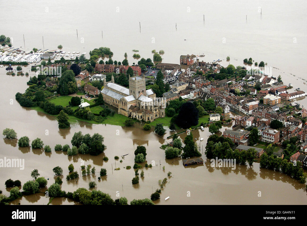 Tewkesbury flood aerial hi-res stock photography and images - Alamy