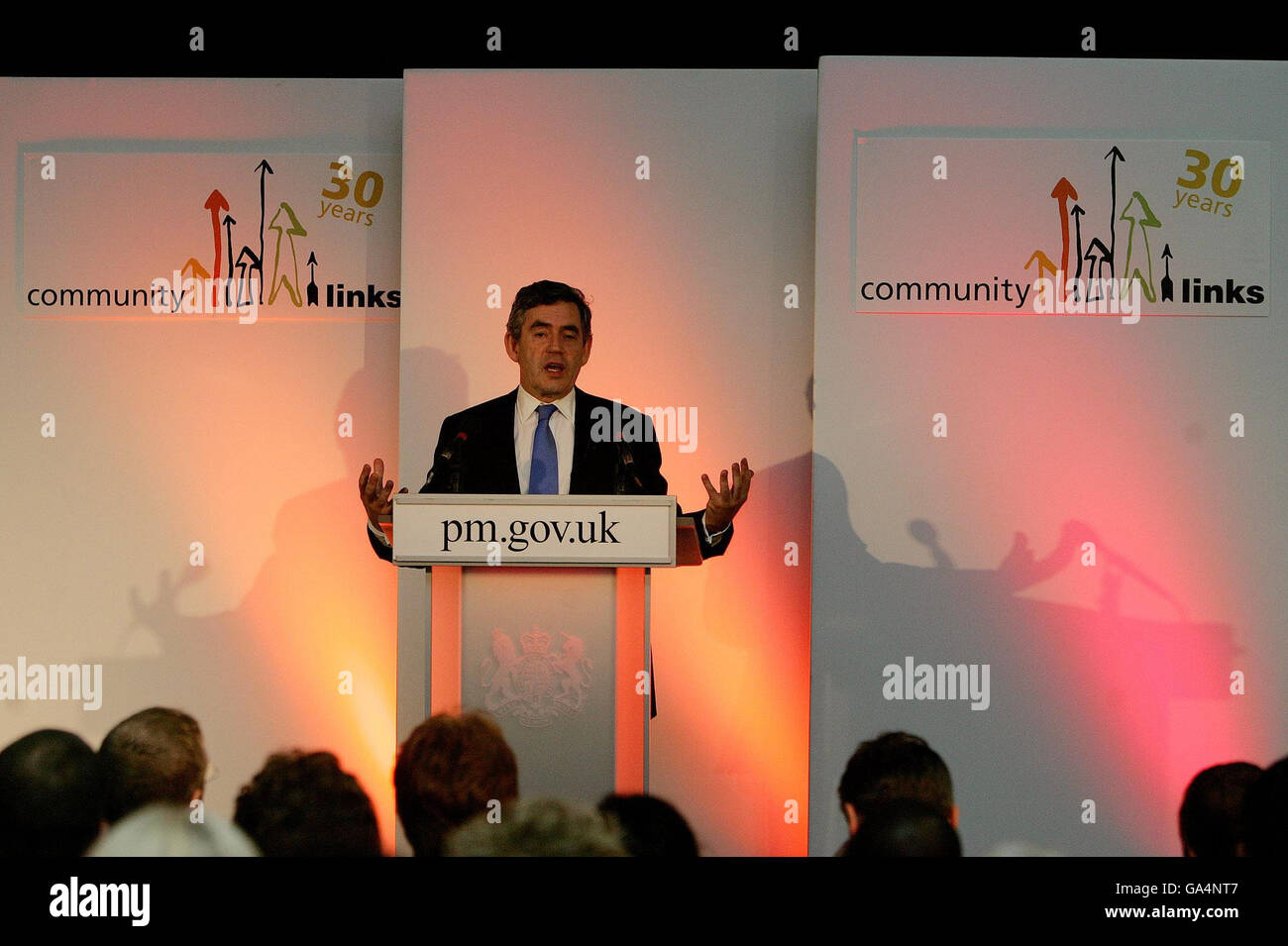Gordon Brown book launch speech Stock Photo - Alamy