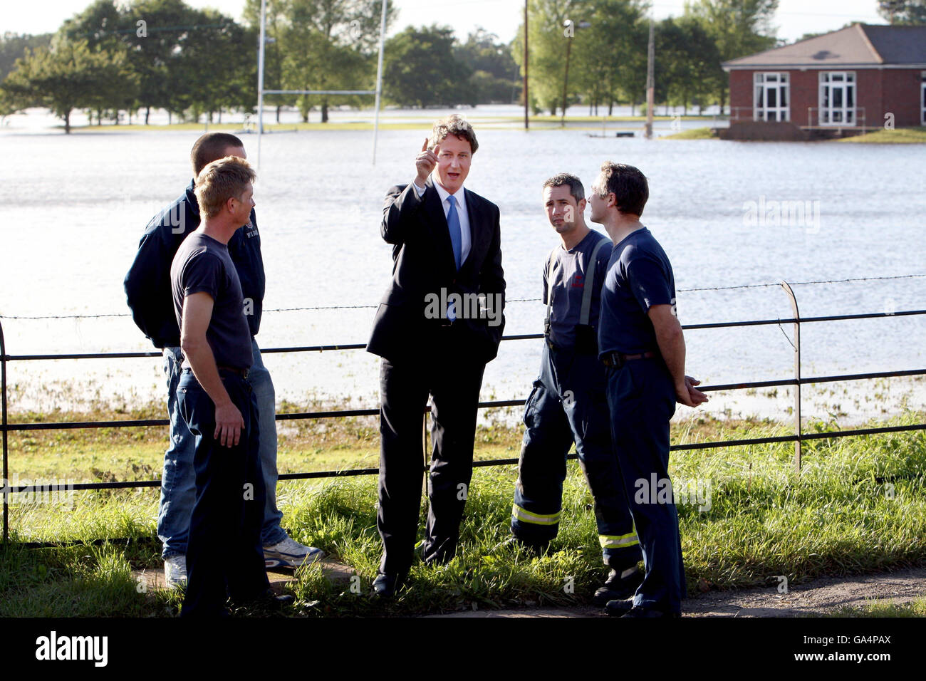 Conservative Party Leader and Witney MP David Cameron meets members of ...