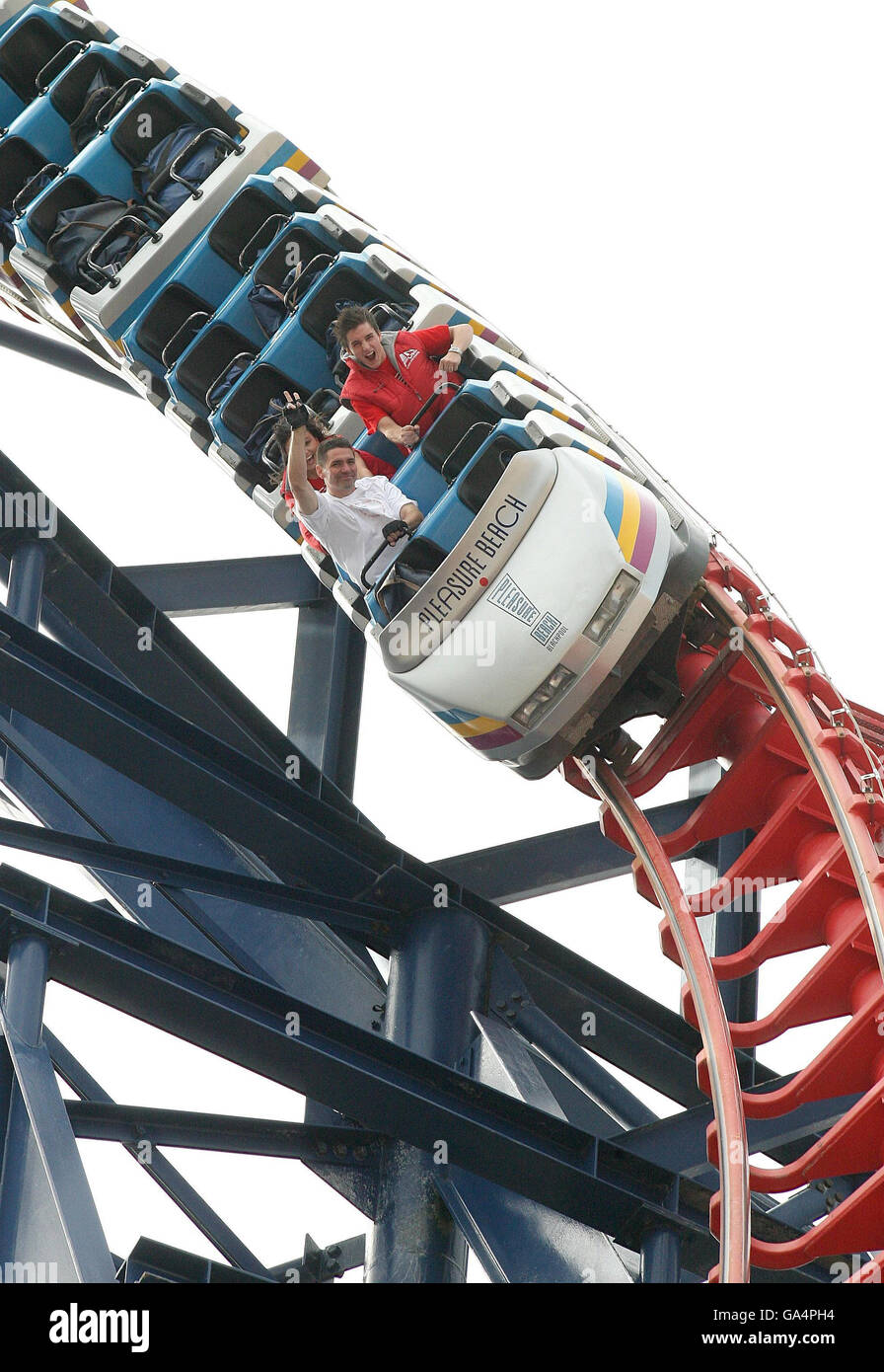 Rollercoaster marathon world record attempt Stock Photo - Alamy