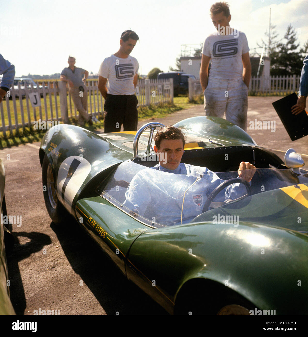 Motor Sport - Jim Clark Lotus - Goodwood - 1964 Stock Photo - Alamy