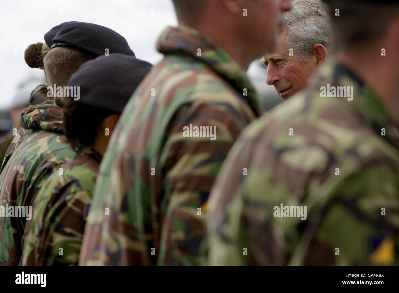 Britain's Prince Charles meets members of the 9th Supply Regiment Royal ...