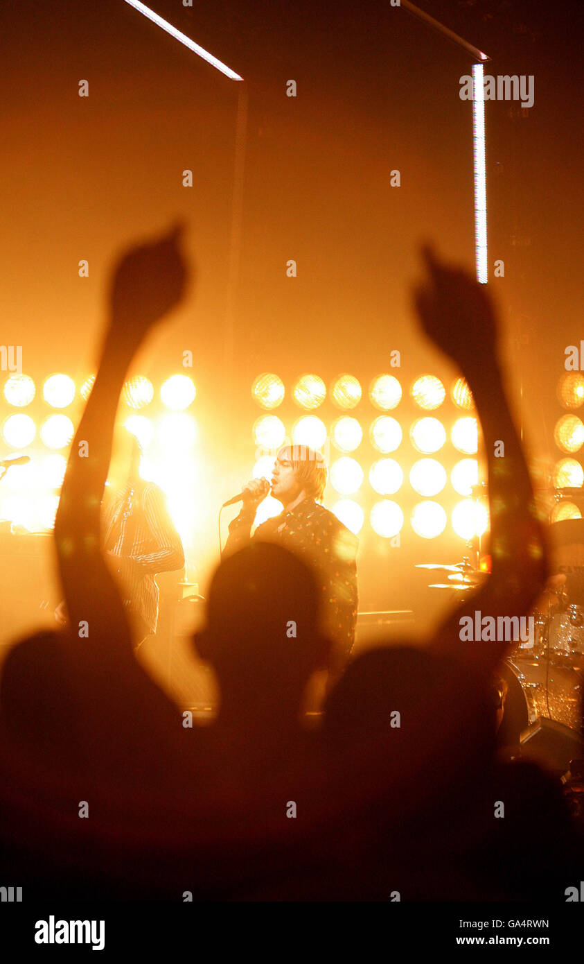 Tom Meighan, lead singer of Kasabian in concert during an exclusive ...